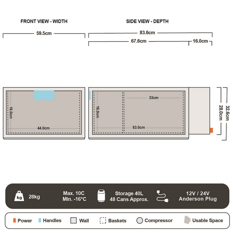40L Platinum Drawer Fridge Freezer – Splinter 4x4 Solutions